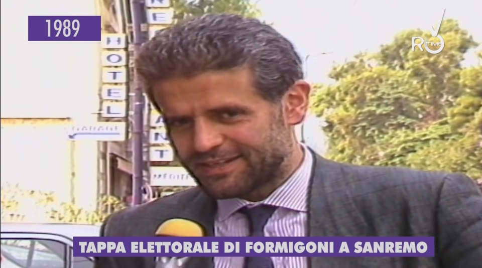1989 - Tappa elettorale di Formigoni a Sanremo