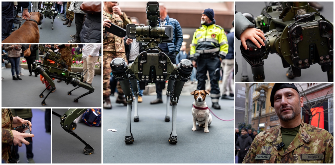 Atomo, il cane robot da soccorso dell'Esercito Italiano a passeggio per ...