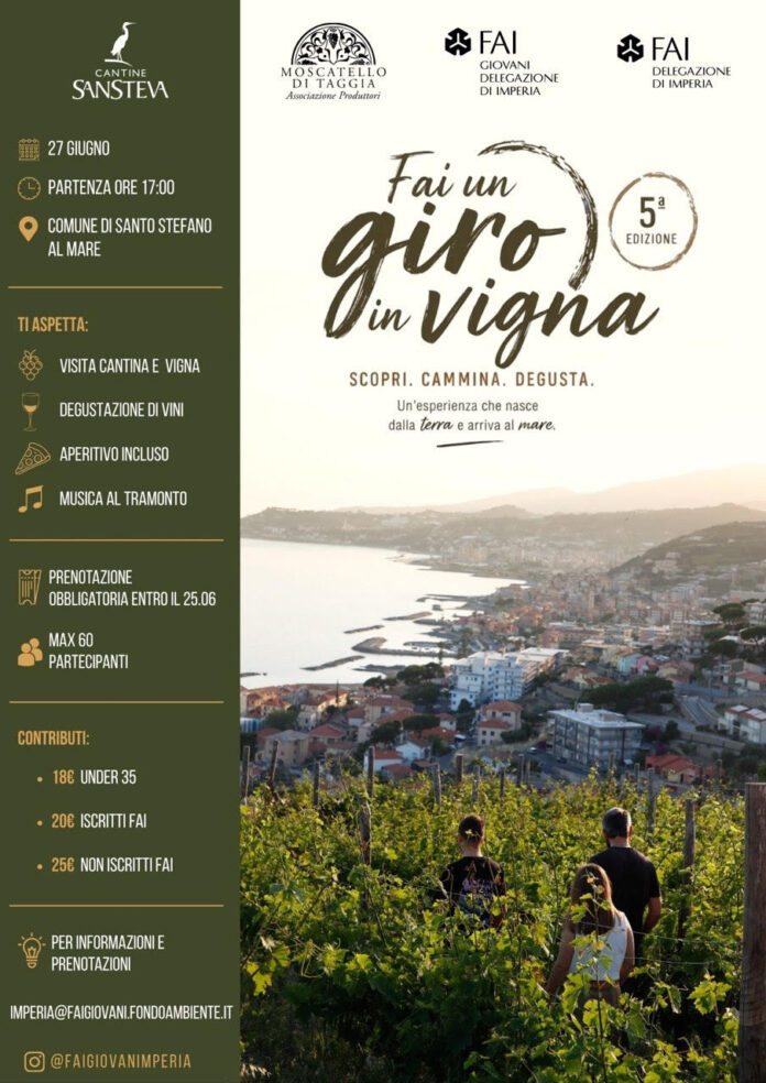 Torna "Fai un giro in vigna", sabato tour alle Cantine San Steva